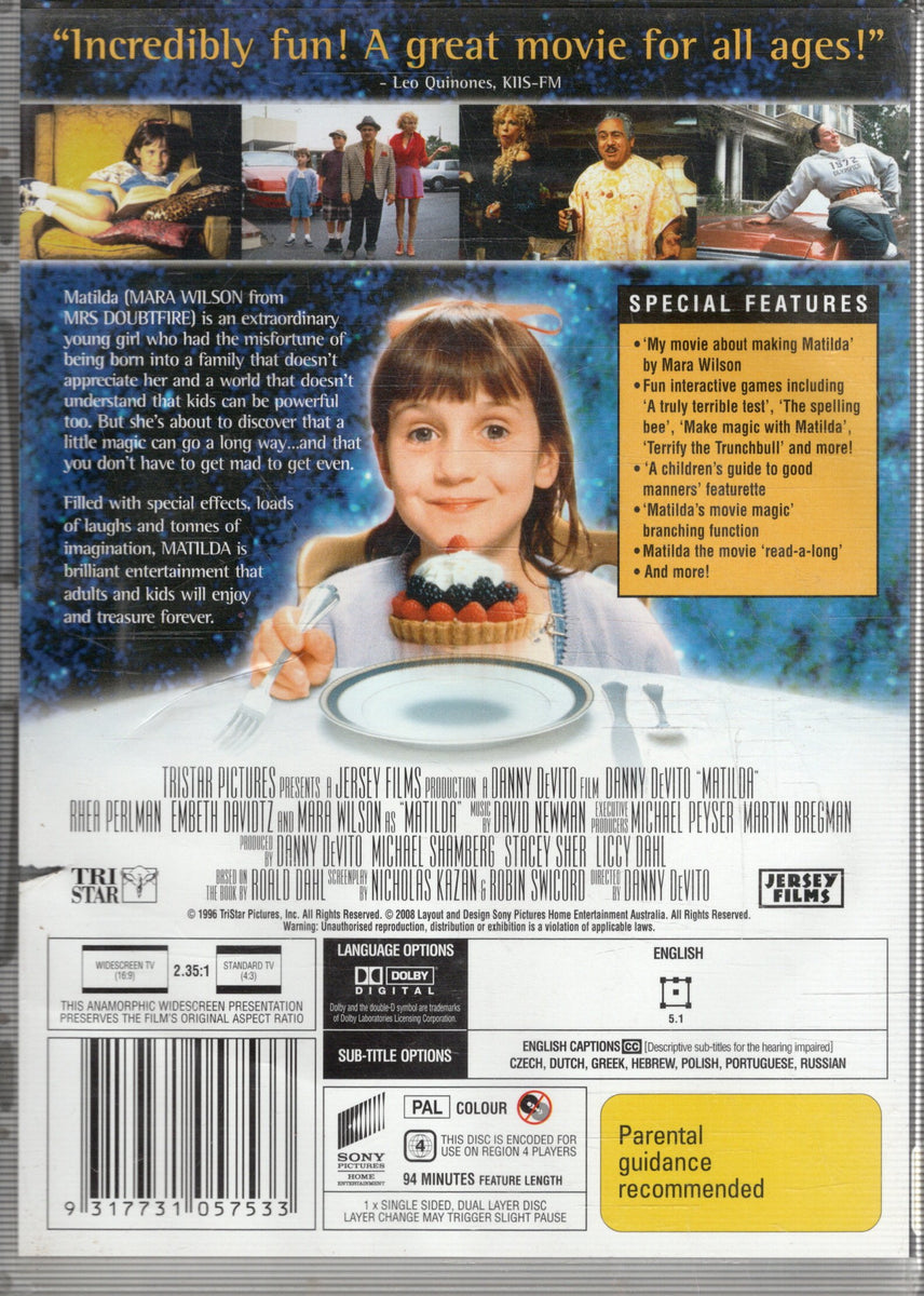 DVD - Matilda - PG - DVDKF - DVD003 - GEE – Lifeline Queensland