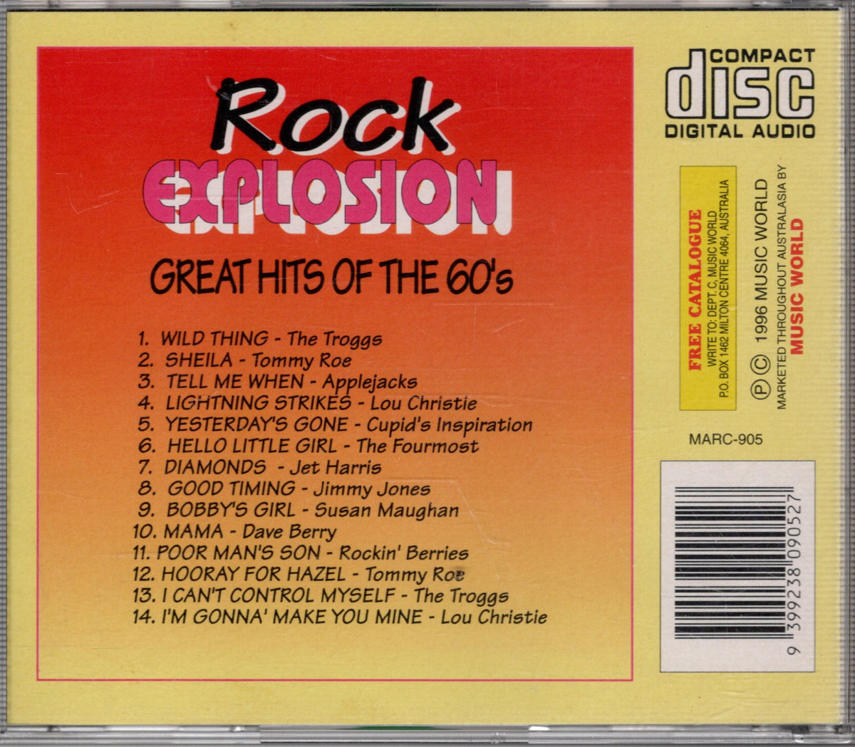 CD - Rock Explosion: Great Hits of the 60's - CD382 DVDMU - GEE ...