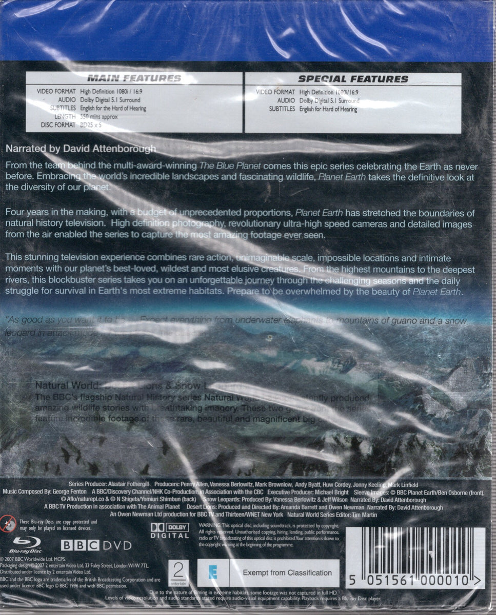 BLU RAY - Planet Earth: The Complete Series *New* - DVDBLU876 - GEE ...